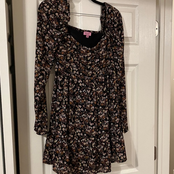 miami | Dresses | Miami Black Smocked Top With Floral Trim | Poshmark